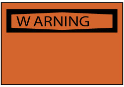 AccuformNMC - Sign: Rectangle, WARNING, WARNING | MSC Direct