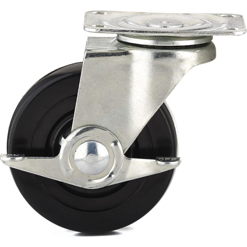 Madico - Swivel Top Plate Caster: Rubber, 4" Wheel Dia, 1-1/4" Wheel ...