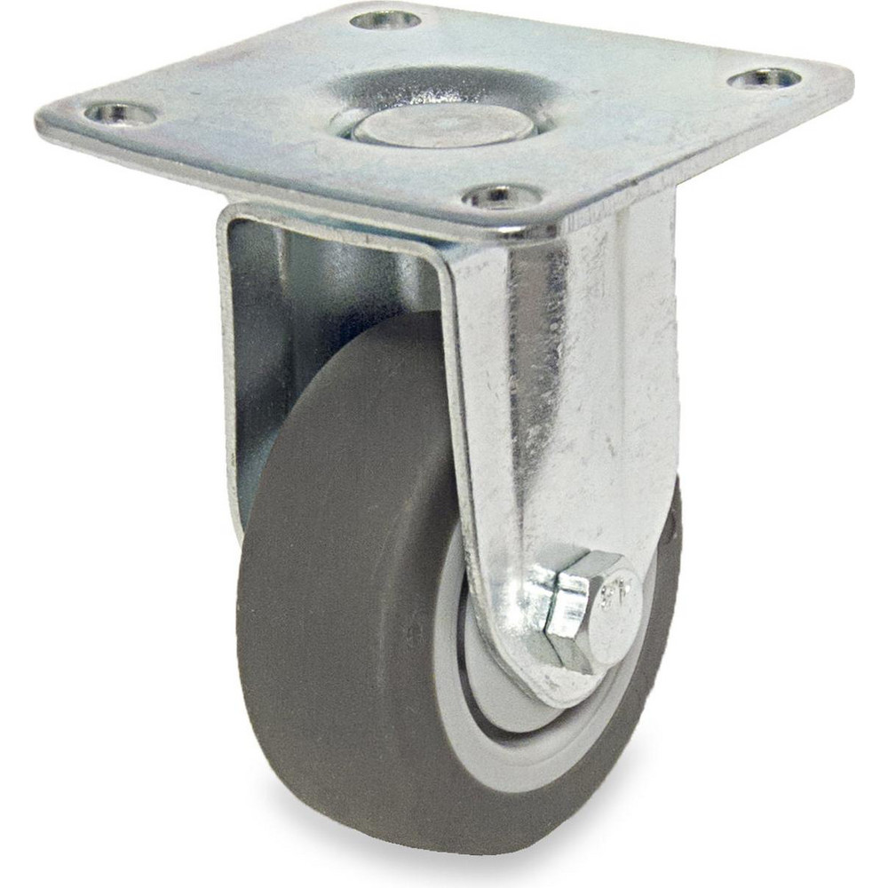 Madico - Rigid Top Plate Caster: Thermoplastic Rubber, 2" Wheel Dia, 11 ...