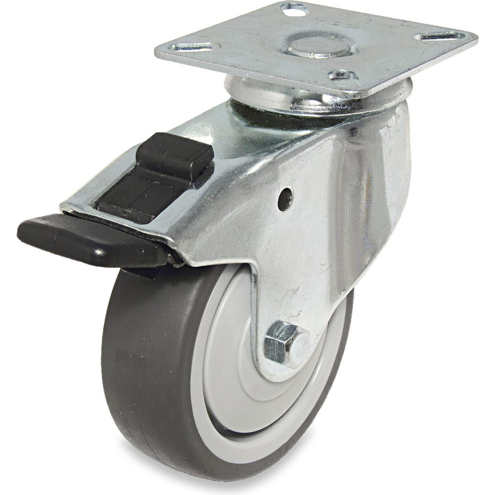 Madico - Swivel Top Plate Caster: Thermoplastic Rubber, 2-15/16" Wheel ...