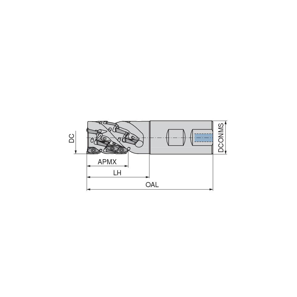 Ceratizit - Indexable Square-Shoulder End Mill: C211200R03K1020B200EF ...