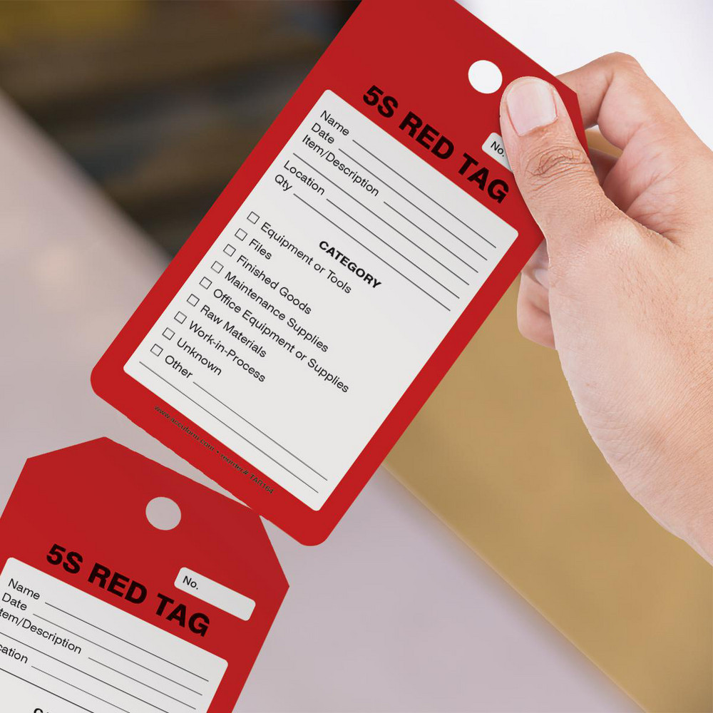 AccuformNMC - Quality Control Tag: Rectangle, 6-1/4" High, Synthetic ...