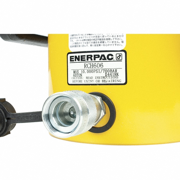 Enerpac - 60 Ton, 6" Stroke, 76.41 Cu In Oil Capacity, Portable ...