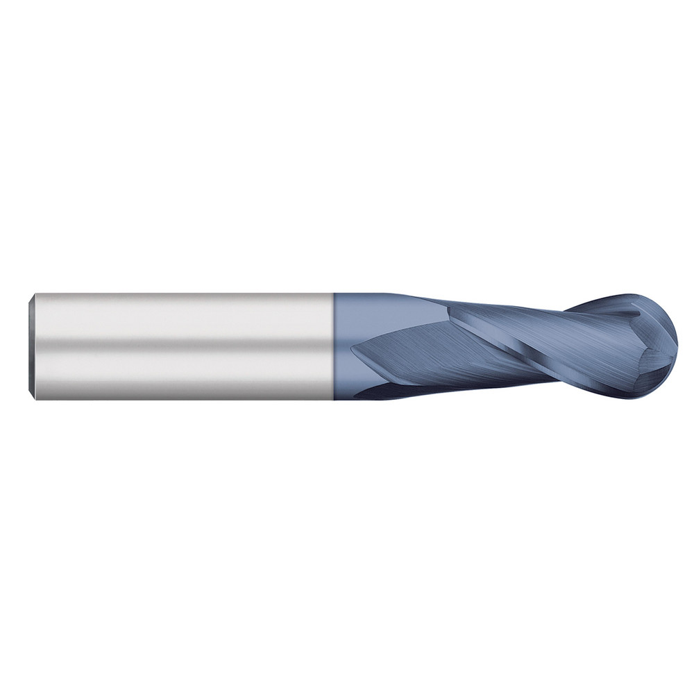 Titan USA - Ball End Mill: 0.6250" Dia, 1.2500" LOC, 2 Flute, Solid ...
