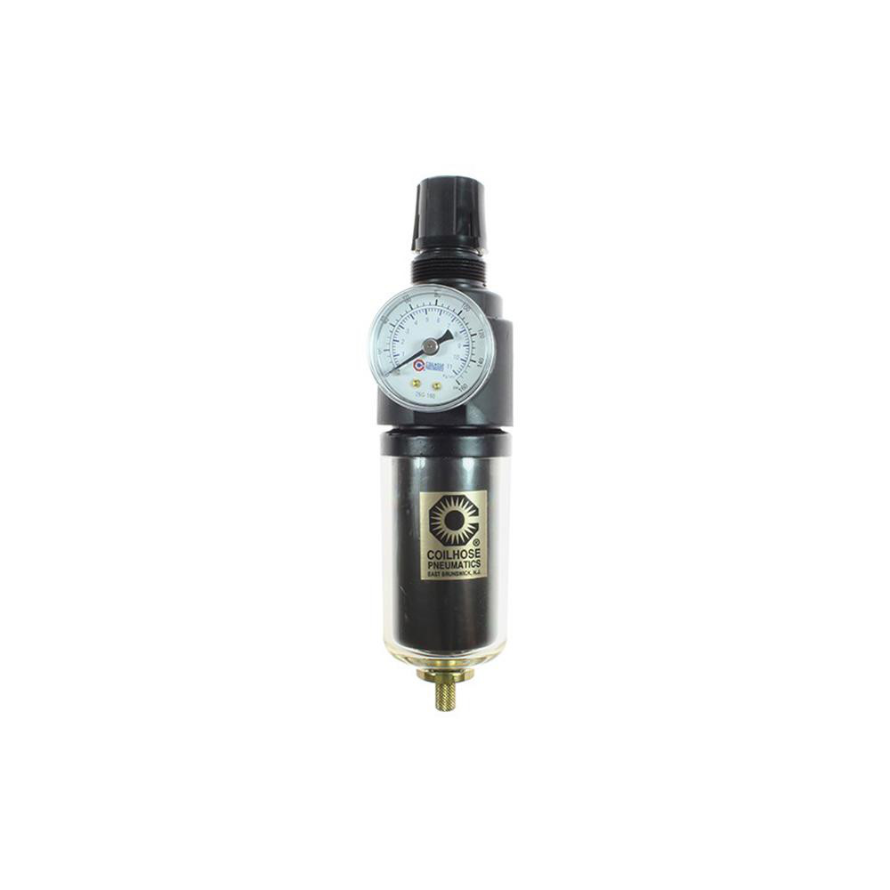 Coilhose Pneumatics - FRL Combination Unit: 3/8 NPT, Compact, 1 Pc Filter/Regulator with ...