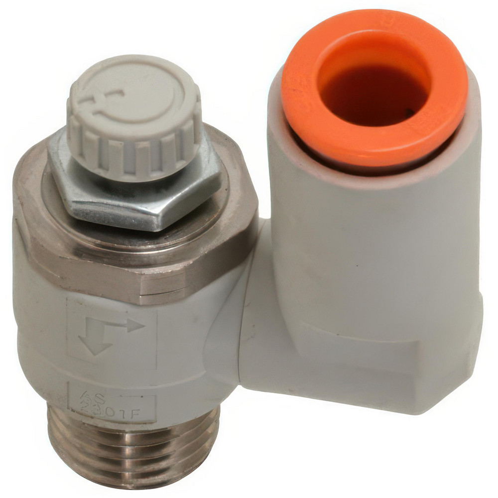 SMC PNEUMATICS - Air Flow Control Valve: Flow Control Offset Inline, Tube x MNPT, 5/16" Tube OD ...
