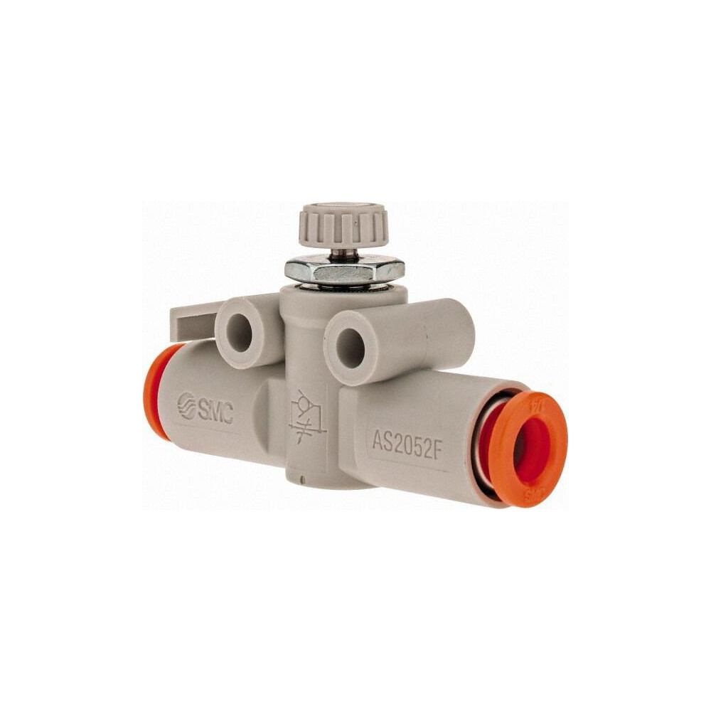 SMC PNEUMATICS - Air Flow Control Valve: In-Line, Tube, 1/4" Tube OD | MSC Direct