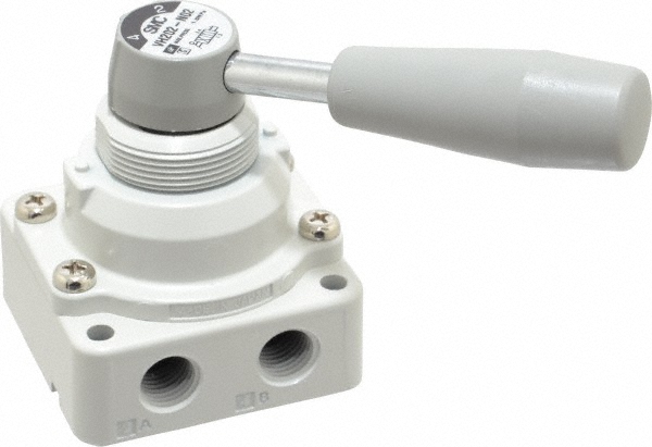 SMC PNEUMATICS - Manually Operated Valve: 0.25" NPT Outlet, Rotary Lever, Rotary Lever & Manual ...