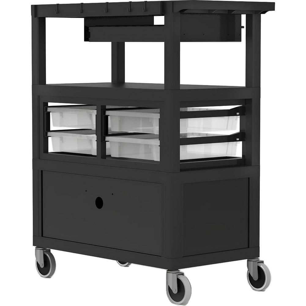 Luxor - Teacher's Utility Cart: 35-3/5" Long, 18-1/4" Wide, Steel, 400 ...