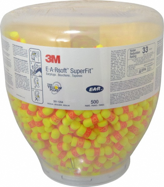 3M - 500 Qty 1 Pack One Touch Disposable Earplug Refill with 33 dB ...