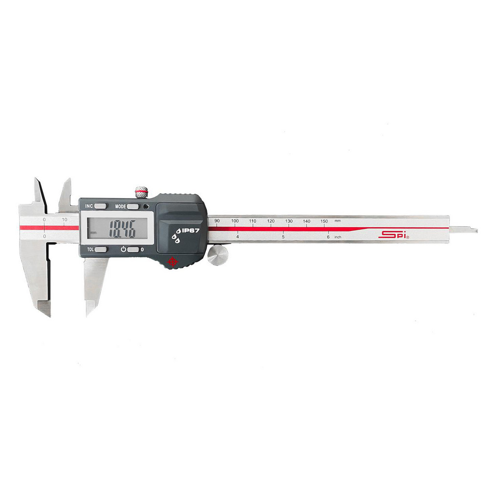 SPI - Electronic Caliper: 150.00 mm, 6", 0.0100 mm, 0.0005" Resolution ...