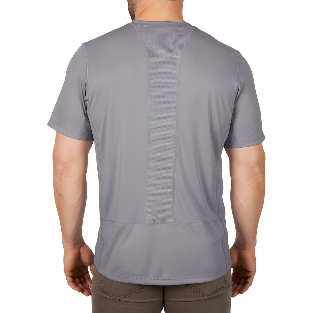 Milwaukee Tool - Work Shirt: General Purpose, Small, Polyester, Gray ...