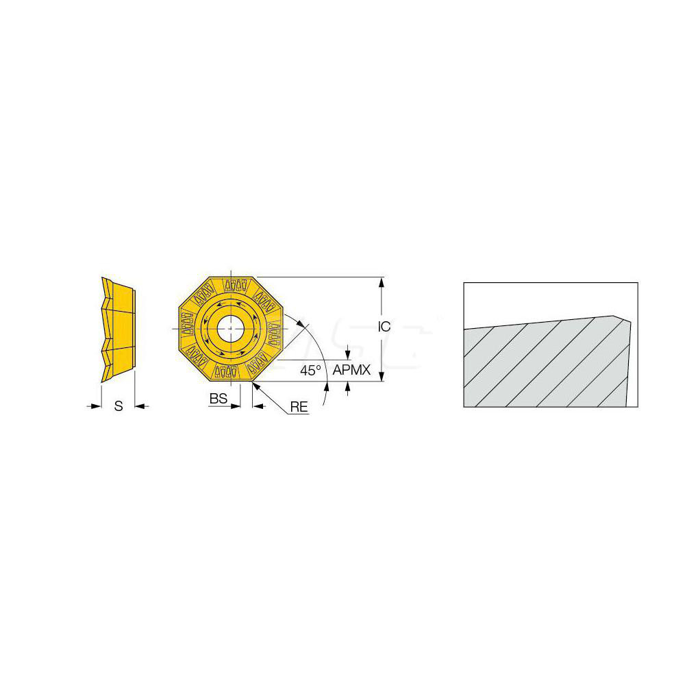 Iscar - Milling Insert: ANSI ‎OEMT 060405AER-76 IC330, ISO OEMT ...