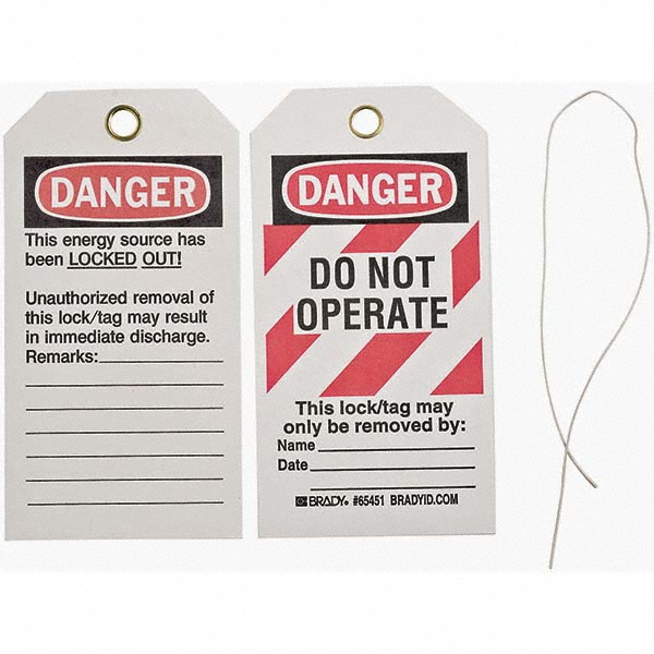 Brady - Do Not Operate Tag: 5-3/4" High, 3" Wide, Paper, "DANGER" | MSC ...