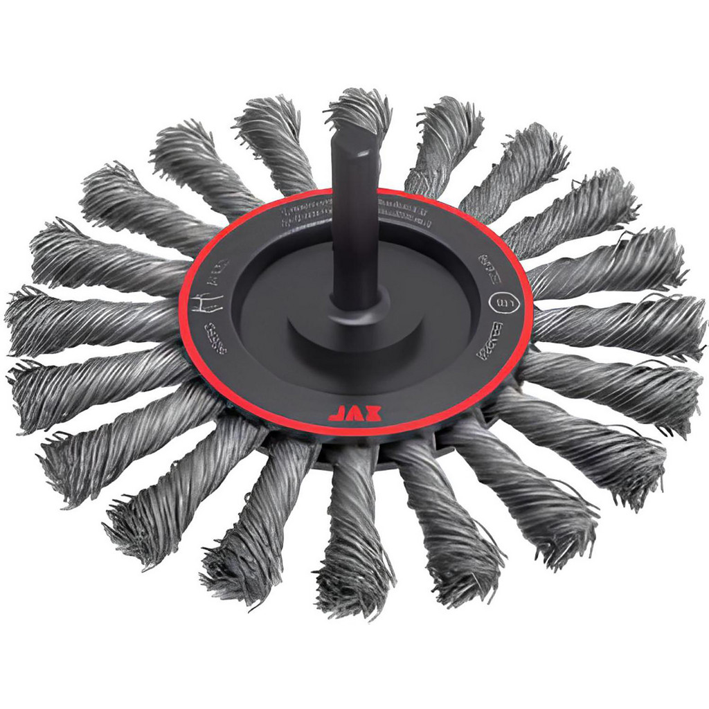 JAZ USA - Wheel Brush: 3" Wheel Dia, 3/8" Face Width, 0.0200" Wire Dia ...