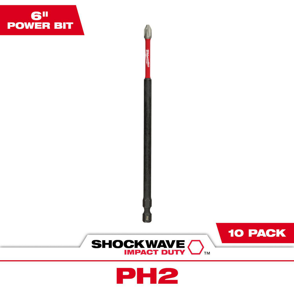 Milwaukee Tool - Power Bit Bit: 1/4" Hex, #2 Phillips | MSC Direct