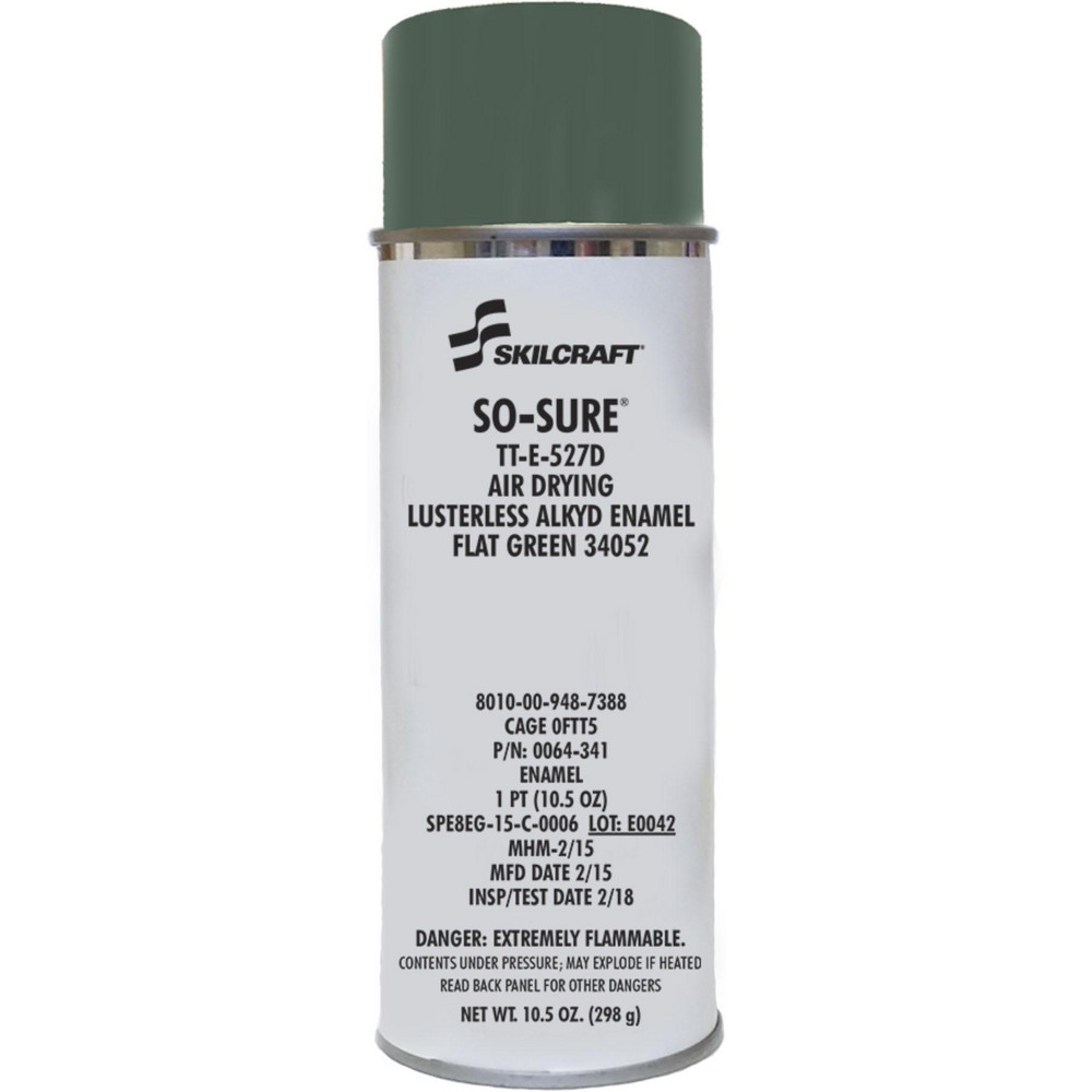AbilityOne - Enamel Spray Paint: Green, Flat, 16 oz | MSC Direct