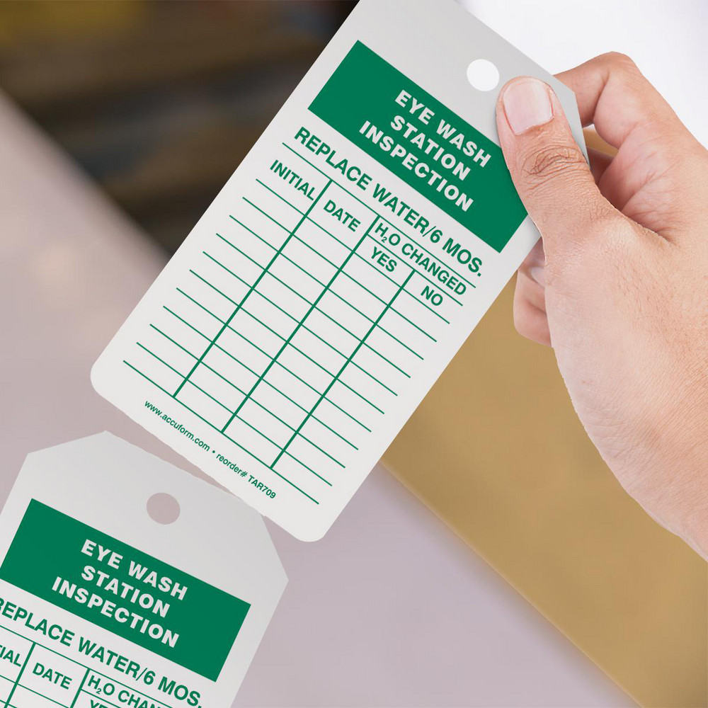 AccuformNMC - Inspection Tag: Rectangle, 6-1/4" High, Synthetic Paper ...