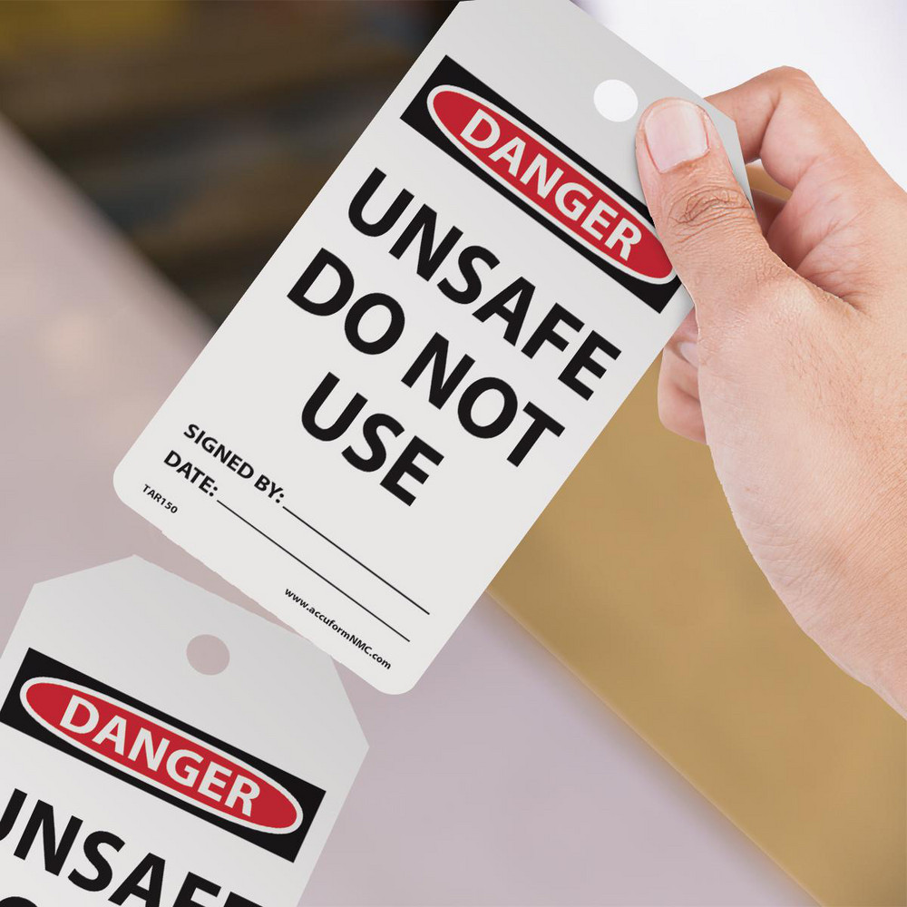 AccuformNMC - Accident Prevention Tag: Rectangle, Synthetic Paper | MSC ...