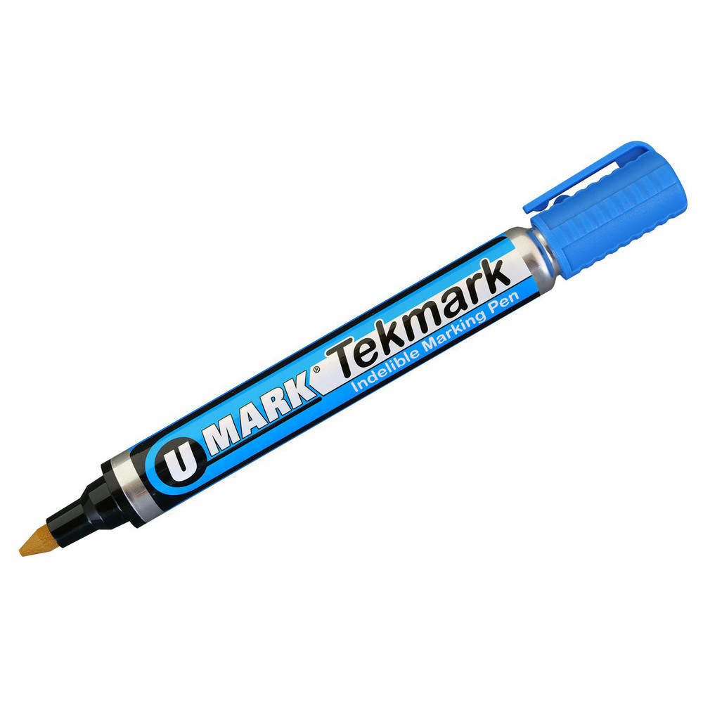 U-Mark - Ink Marker: Blue, Oil Base, Point Tip | MSC Direct