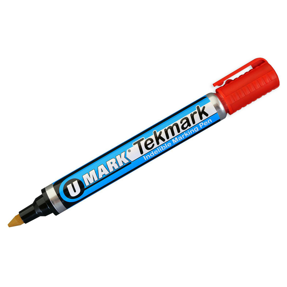 U-Mark - Ink Marker: Red, Oil Base, Point Tip | MSC Direct