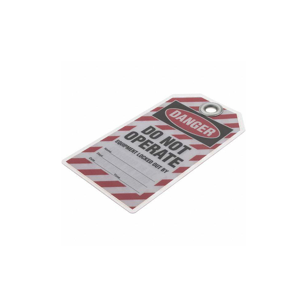 Idesco - Lockout Tag: 5-3/8" High, 3-1/8" Wide, PVC, "Danger" | MSC Direct