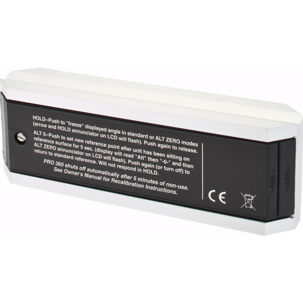 SPI - Combination Protractor & Inclinometer: 0.10 ° Resolution, Digital ...