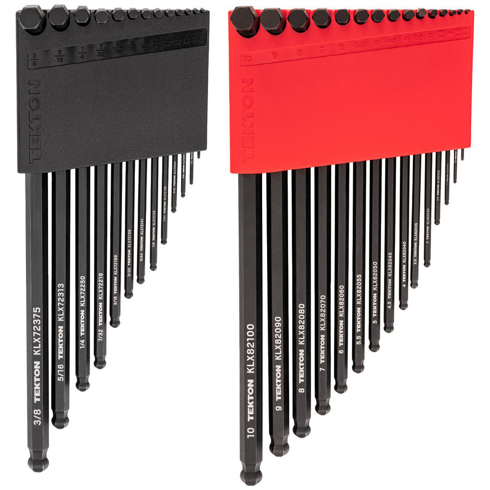 Tekton - Hex Key Sets: Tool Type: Ball End Hex L-Key Set; Handle Type ...