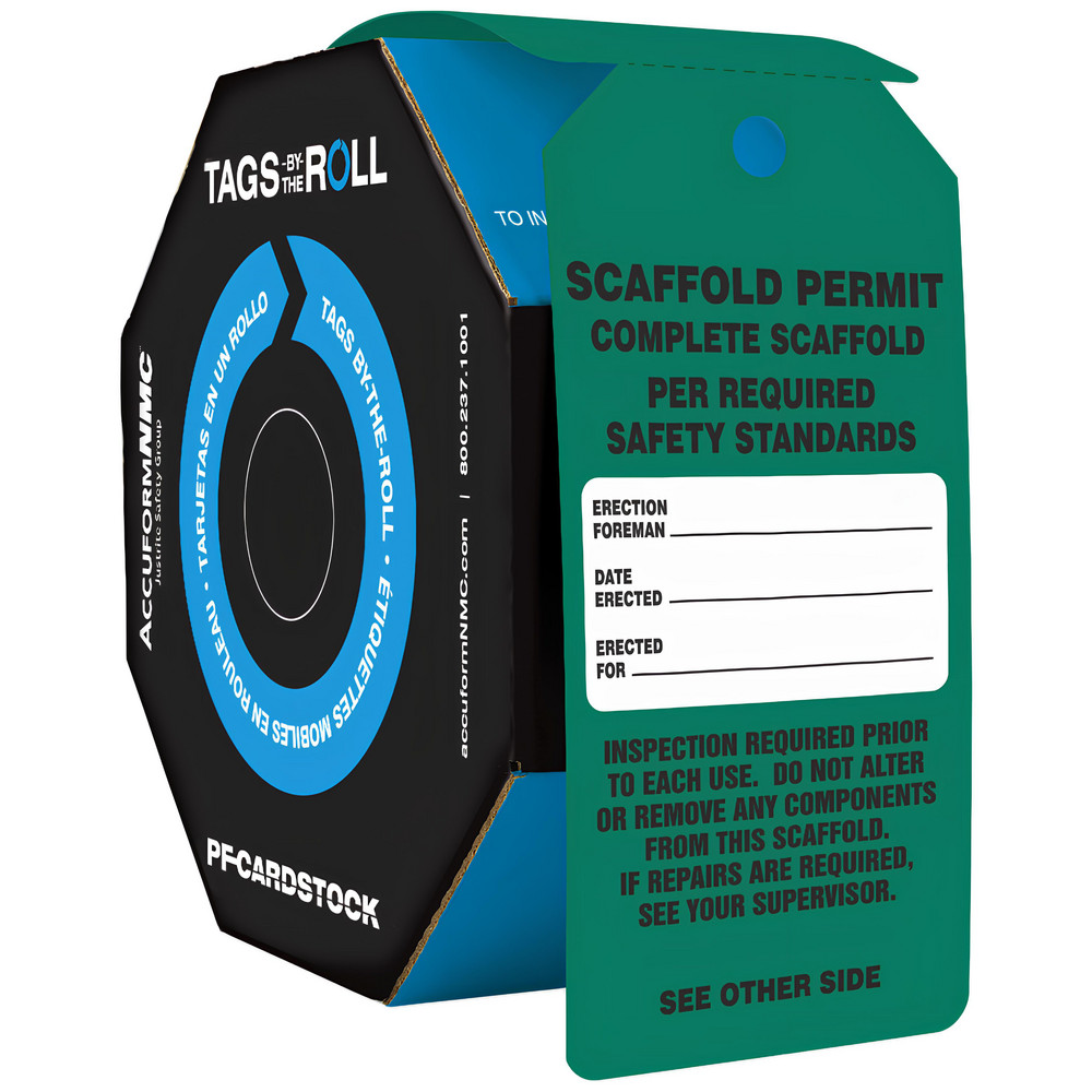 AccuformNMC - Inspection Tag: Rectangle, 6-1/4" High, Synthetic Paper ...