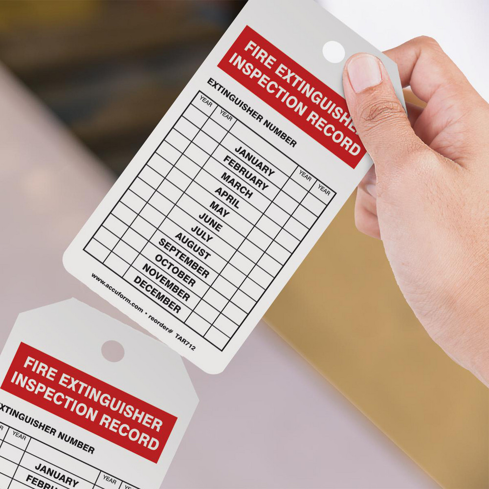 AccuformNMC - Inspection Tag: Rectangle, 6-1/4" High, Synthetic Paper ...