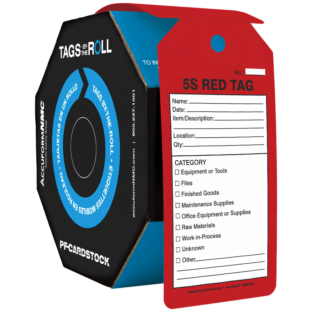 AccuformNMC - Quality Control Tag: Rectangle, 6-1/4" High, Synthetic ...