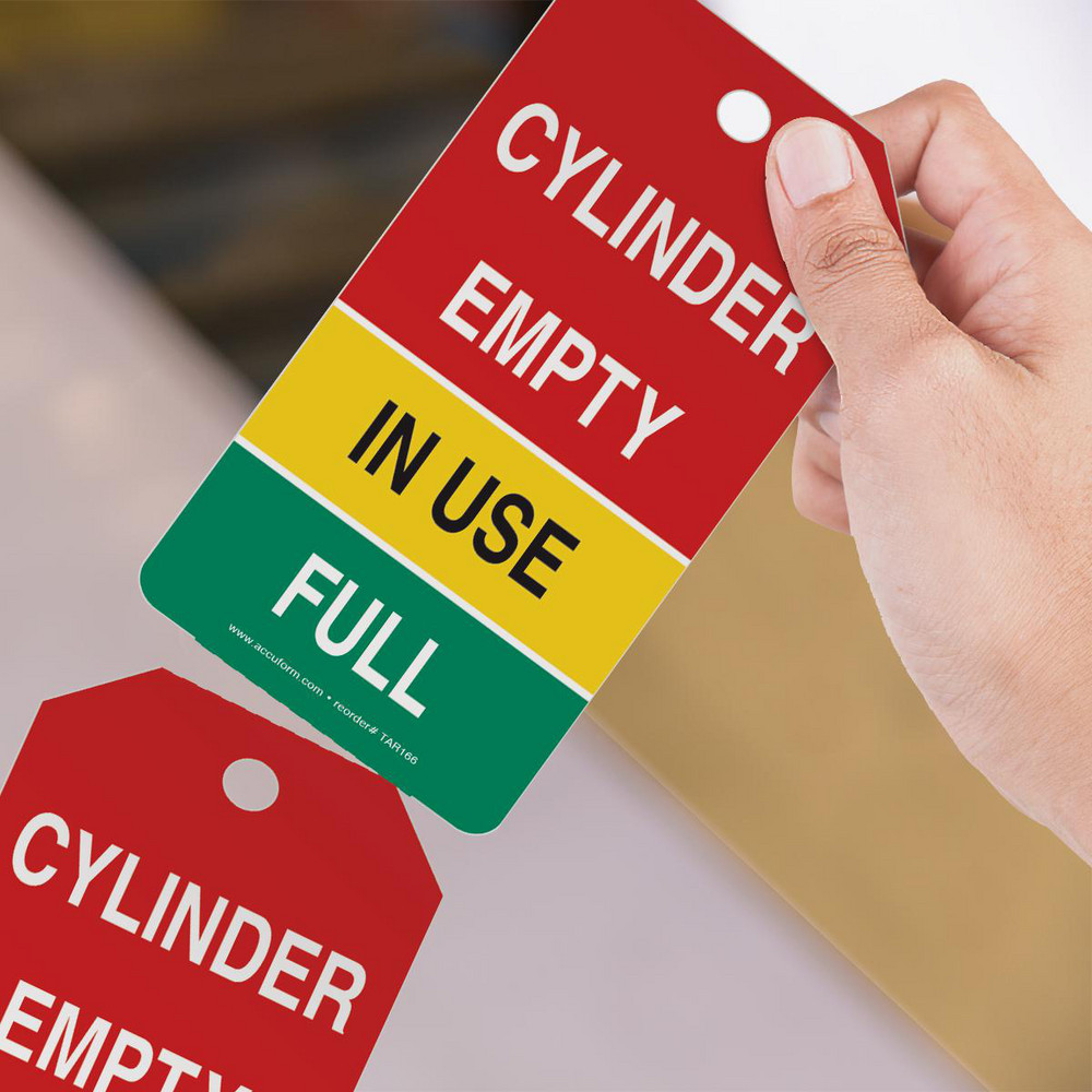 AccuformNMC - Inspection Tag: Rectangle, 6-1/4" High, Synthetic Paper ...