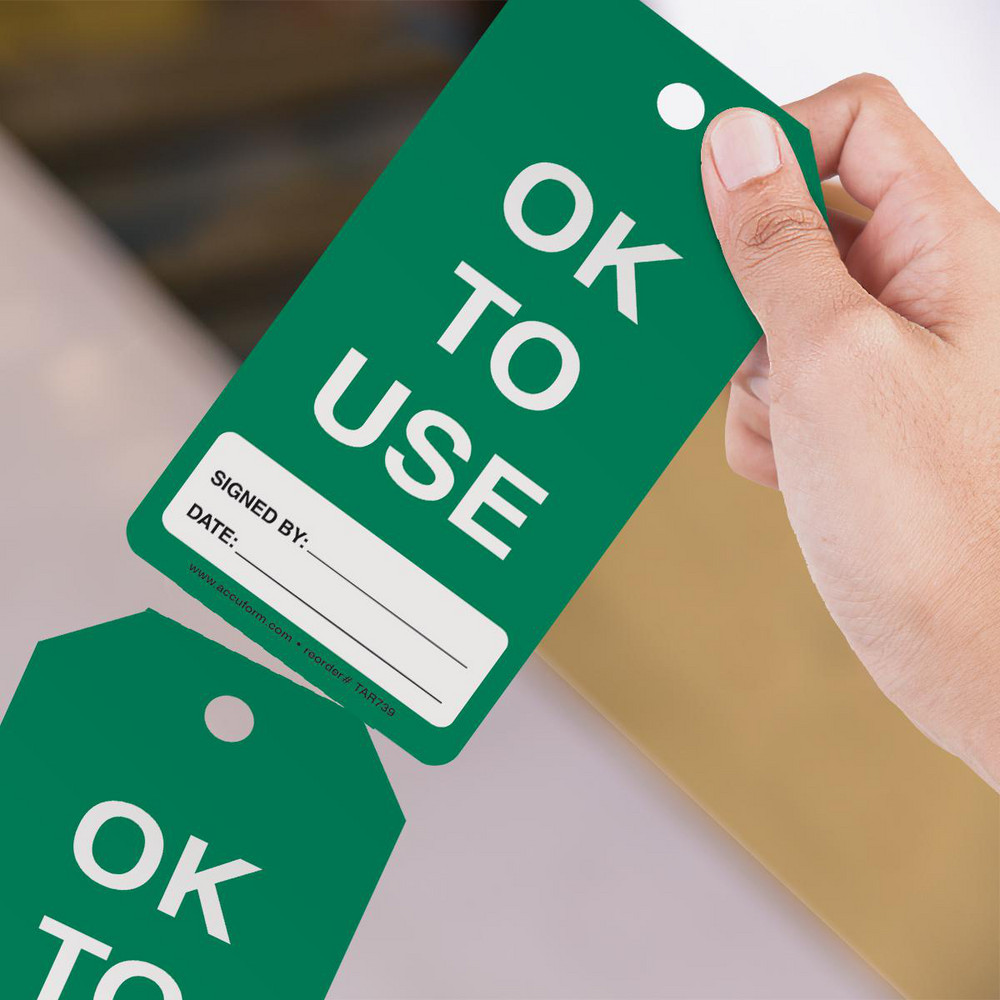 AccuformNMC - Accident Prevention Tag: Rectangle, 6-1/4" High ...