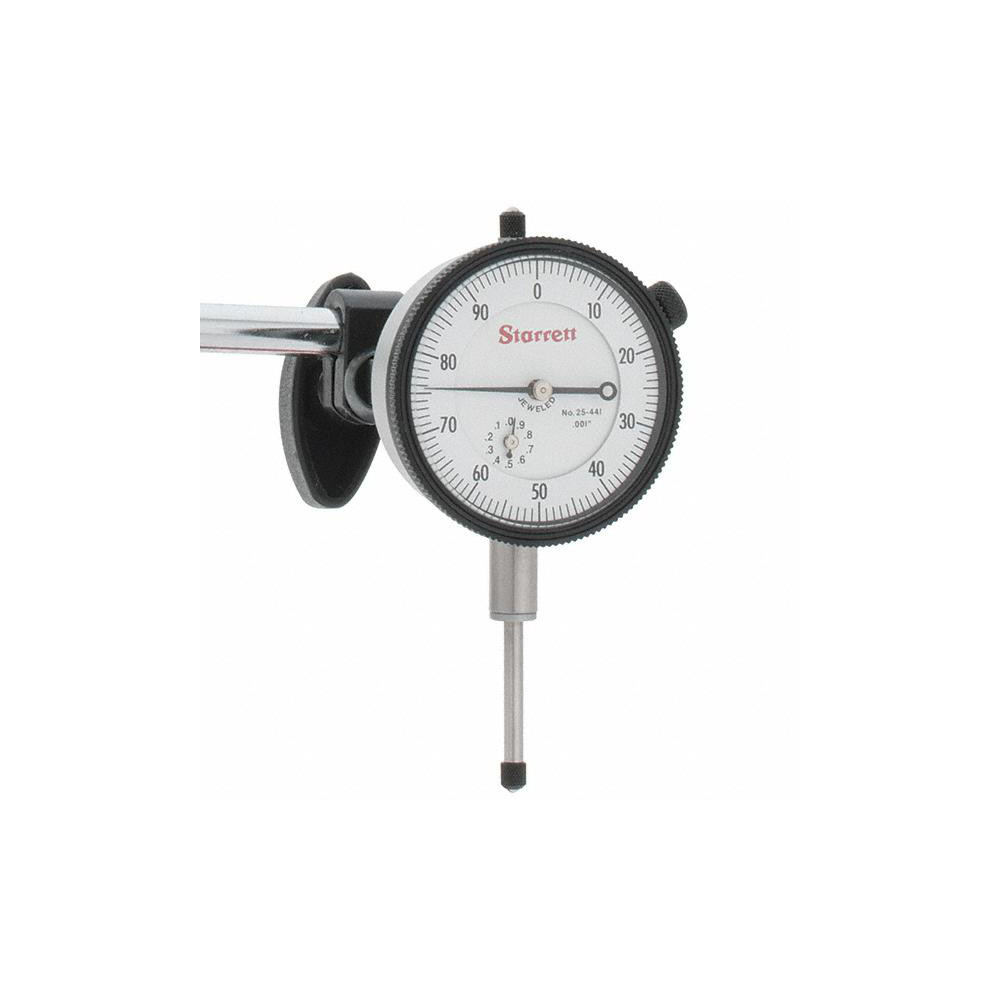 Starrett - Dial Indicator & Base Kit: 63.0000" Base Length, 1.0000" Max Measurement, 0-100 Dial ...