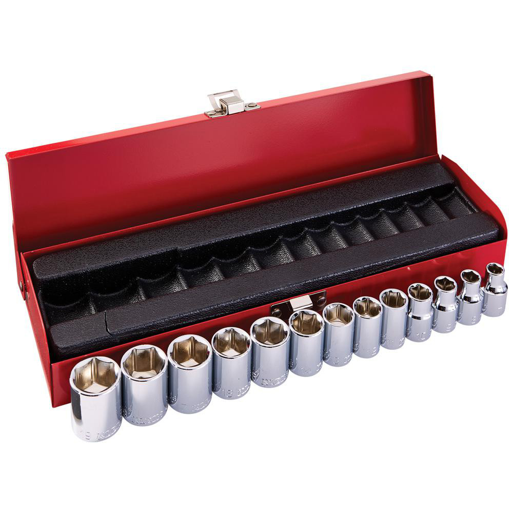 Klein Tools - Socket Set: Standard, 13 Pc, 3/8" Drive | MSC Direct