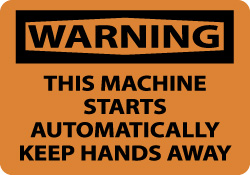 NMC - "Warning - This Machine Starts Automatically - Keep Hands Away ...