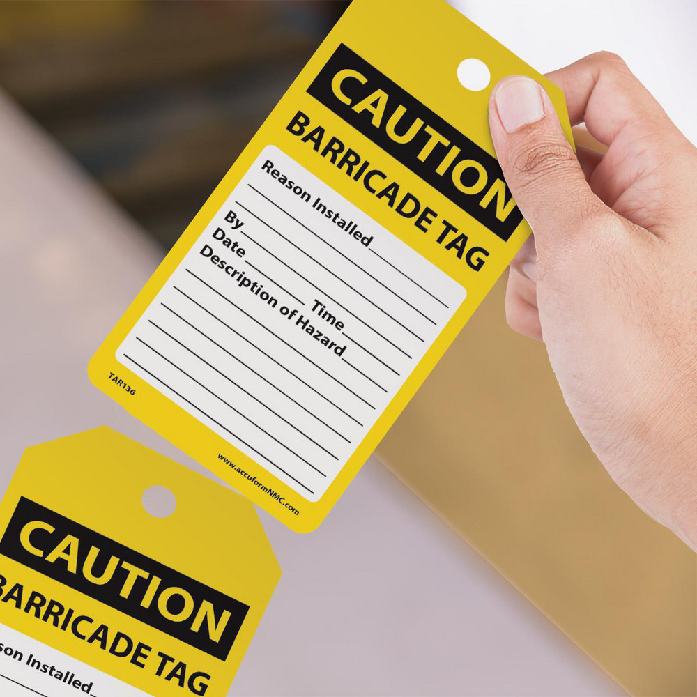 AccuformNMC - Accident Prevention Tag: Rectangle, 6-1/4" High ...