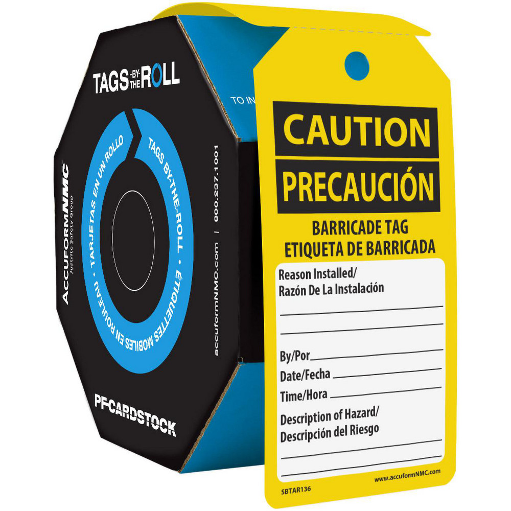 AccuformNMC - Accident Prevention Tag: Rectangle, 6-1/4" High ...