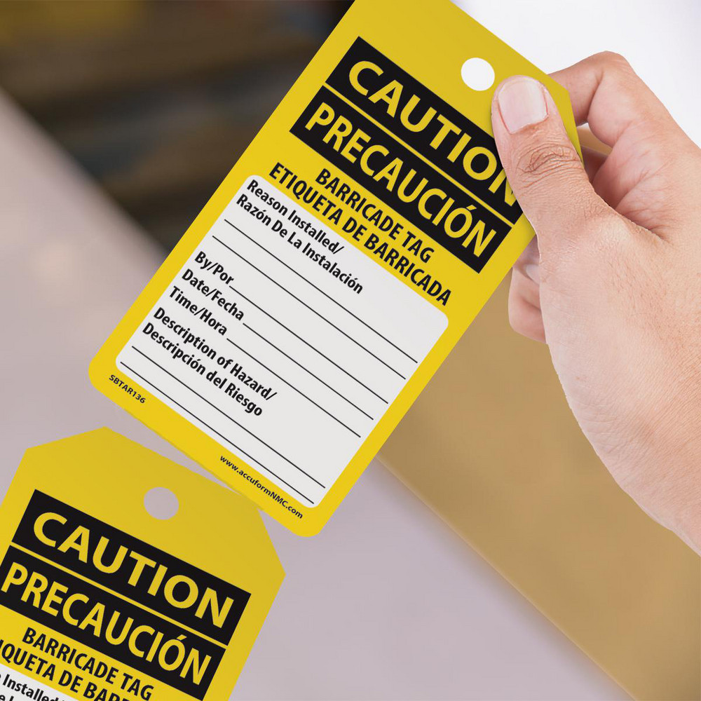 AccuformNMC - Accident Prevention Tag: Rectangle, 6-1/4" High ...