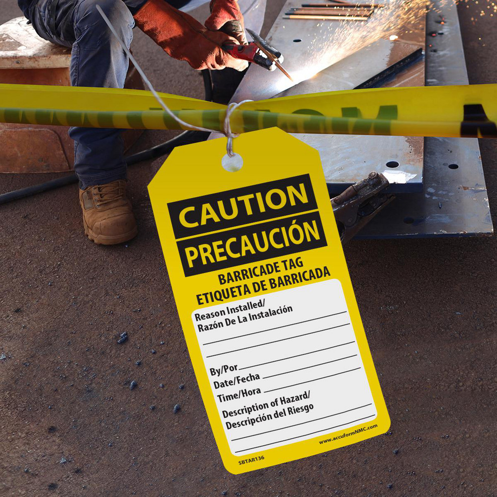 AccuformNMC - Accident Prevention Tag: Rectangle, 6-1/4" High ...