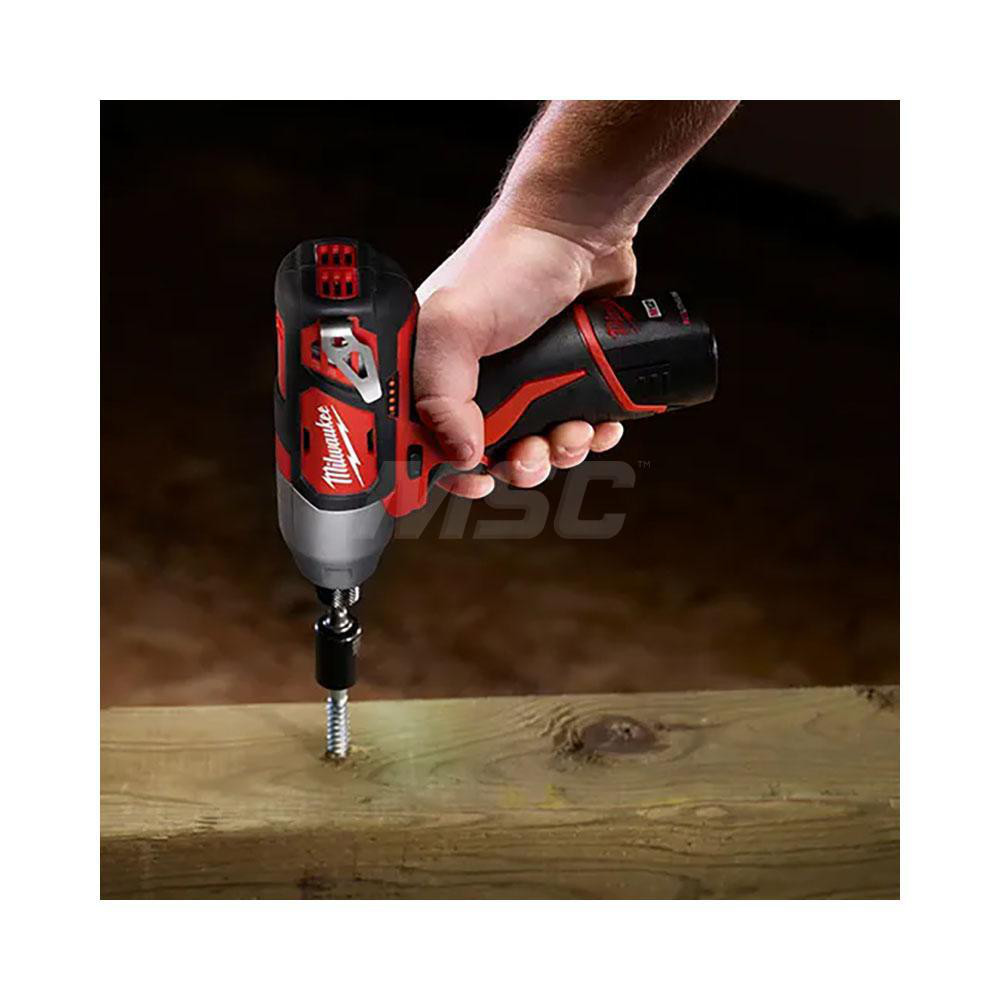 Milwaukee Tool - Cordless Impact Driver: 12V, 1/4" Drive, 2,500 RPM ...