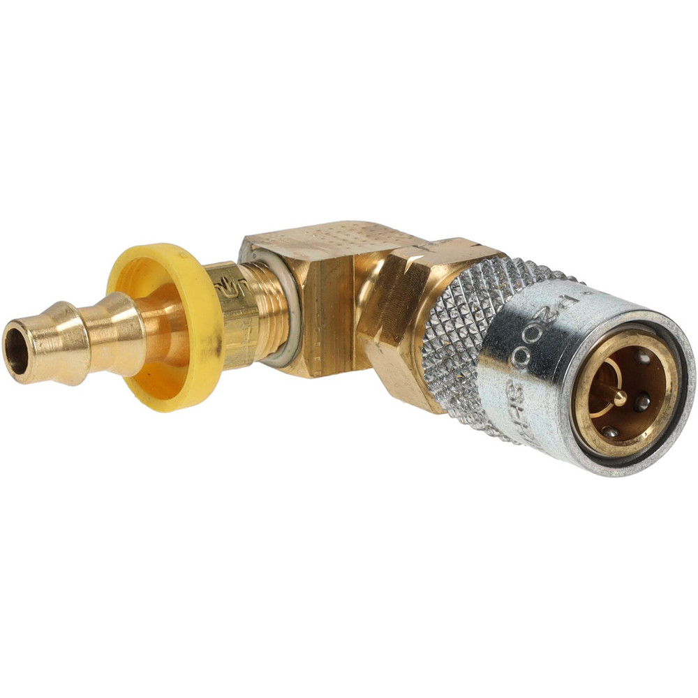 Parker - Hydraulic Hose 90 deg Push-Lok Barb Coupler: 0.2500" Hose ID ...