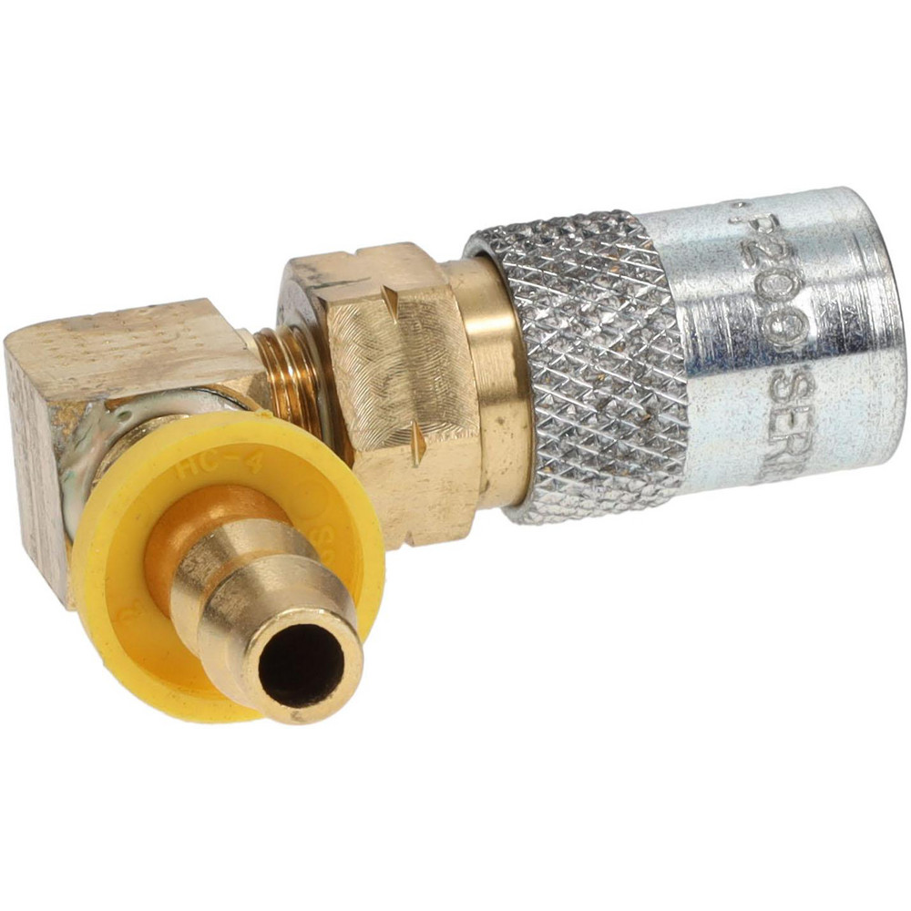 Parker - Hydraulic Hose 90 deg Push-Lok Barb Coupler: 0.2500" Hose ID ...