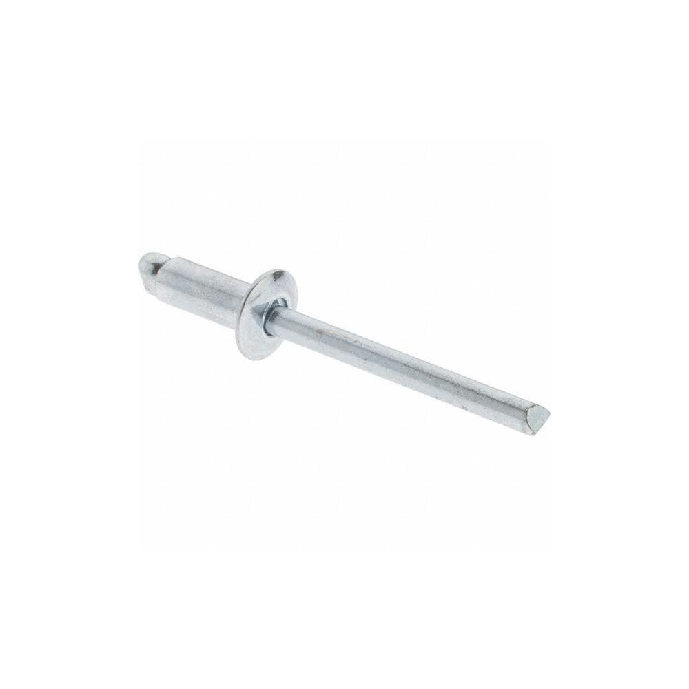 Value Collection - Open End Blind Rivet: Size 64, Dome Head, Steel Body ...