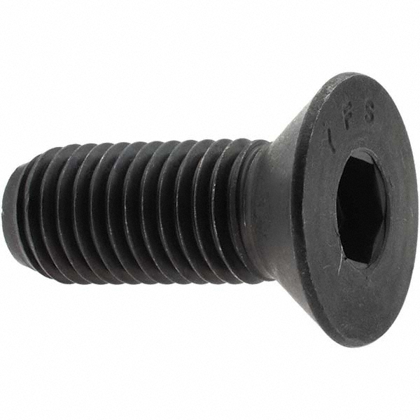 Flat Socket Cap Screw: 3/4-10 x 2" Long, Alloy Steel, Black Oxide ...