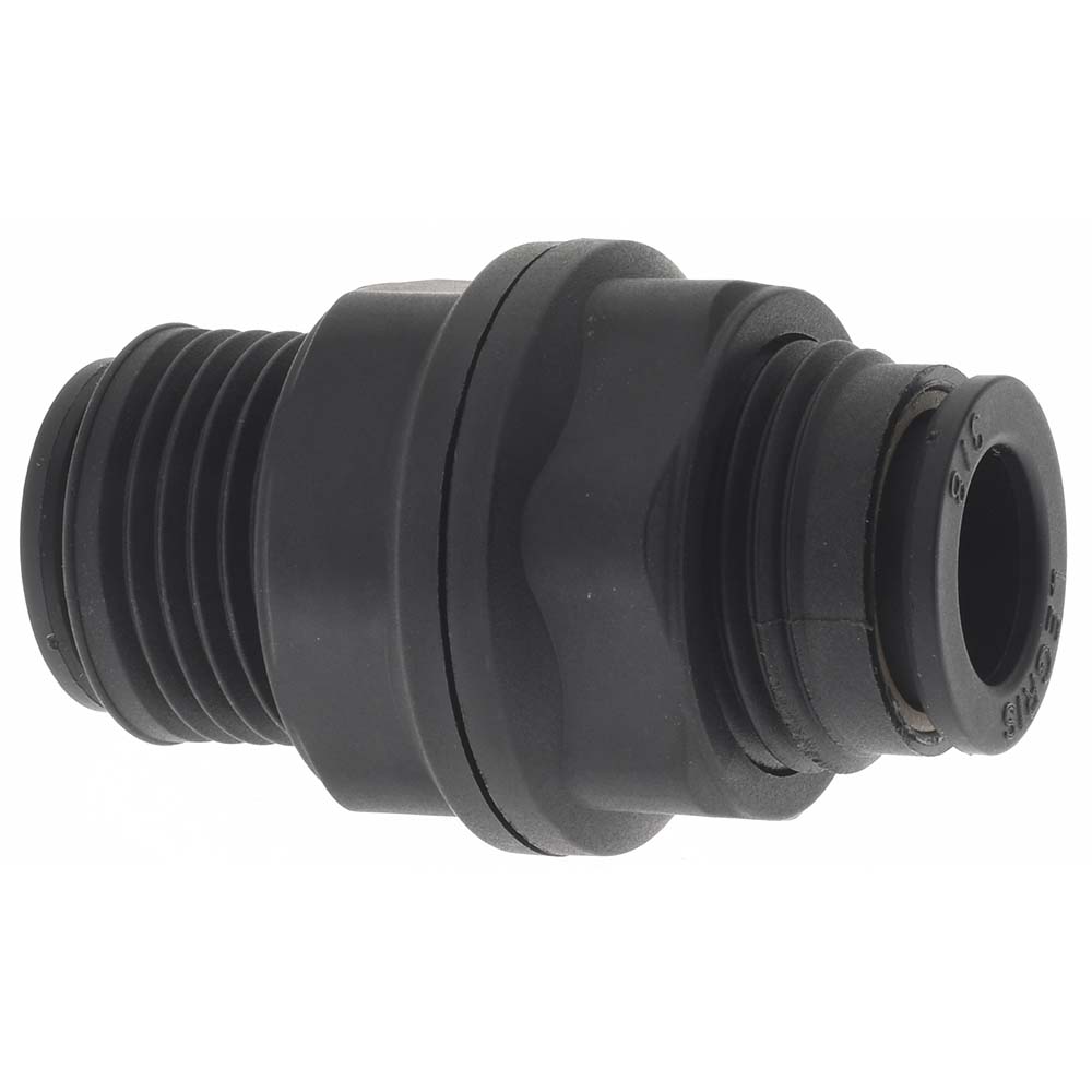 Parker - Push-to-Connect Tube x Tube Fitting: Bulkhead Union, 3/8" OD | MSC Direct