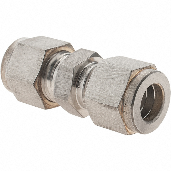Brennan - Compression Tube Union: 3/8" Tube OD, Compression x ...
