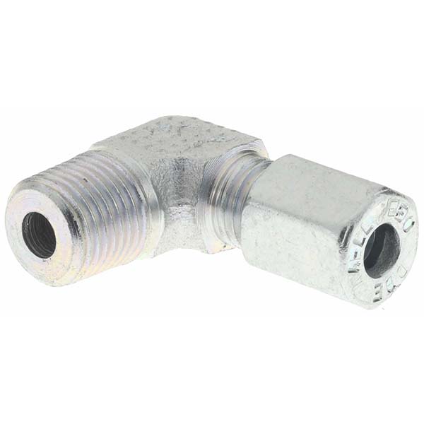 Parker - Flareless Bite-Type Tube 90 Elbow: 1/8" BSPT, 4 mm Tube OD | MSC Direct