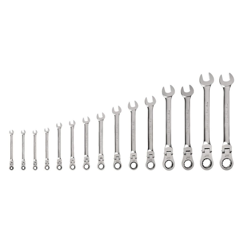 Tekton - Combination Wrench Set: 15 Pc, 1/4 in - 1 in Wrench, Inch ...