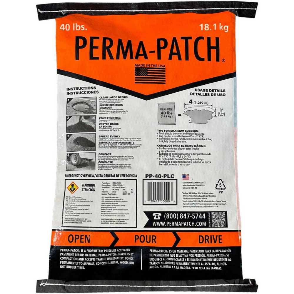 Perma-Patch - Drywall & Hard Surface Compounds: Asphalt Patch, Black ...